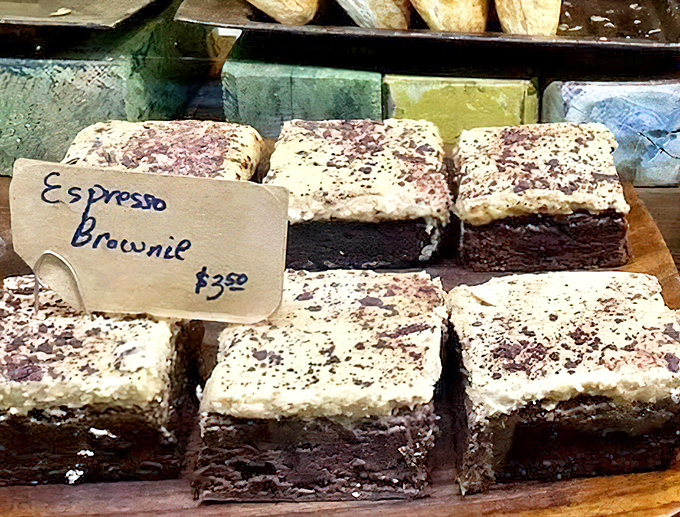 Espresso brownies lined up like soldiers ready for duty – their mission: to make your taste buds surrender unconditionally.