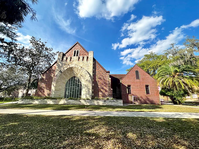 Spiritual needs meet architectural splendor at this historic brick church, where community connections don't require membership fees.