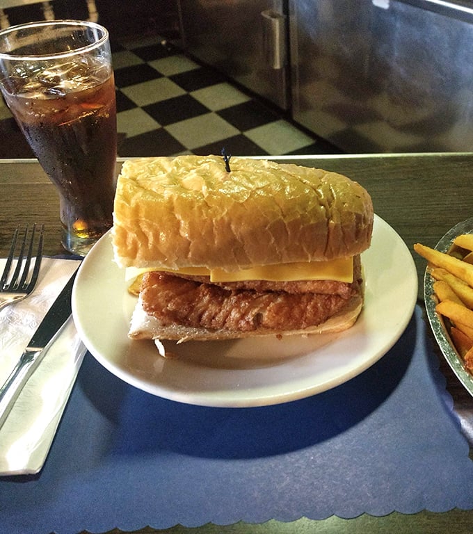 The fish sandwich that launched a thousand Pittsburgh debates—a golden-fried monument to local sandwich culture on a pillow-soft roll.