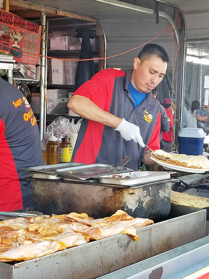 The sizzle tells you everything—this is where patience is rewarded with handcrafted quesadillas that make fast food seem like a sad compromise.