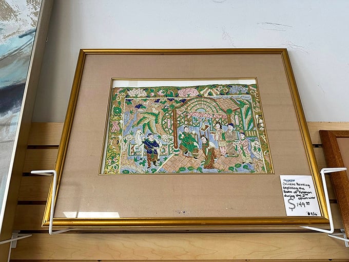 Ancient artistry meets modern bargain hunting—this framed Chinese painting brings cultural flair without the international airfare.