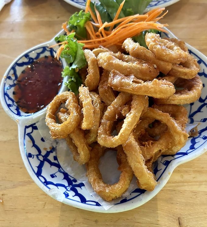 These calamari rings aren't just fried—they're transformed into crispy golden halos that make you wonder why you ever settled for less.