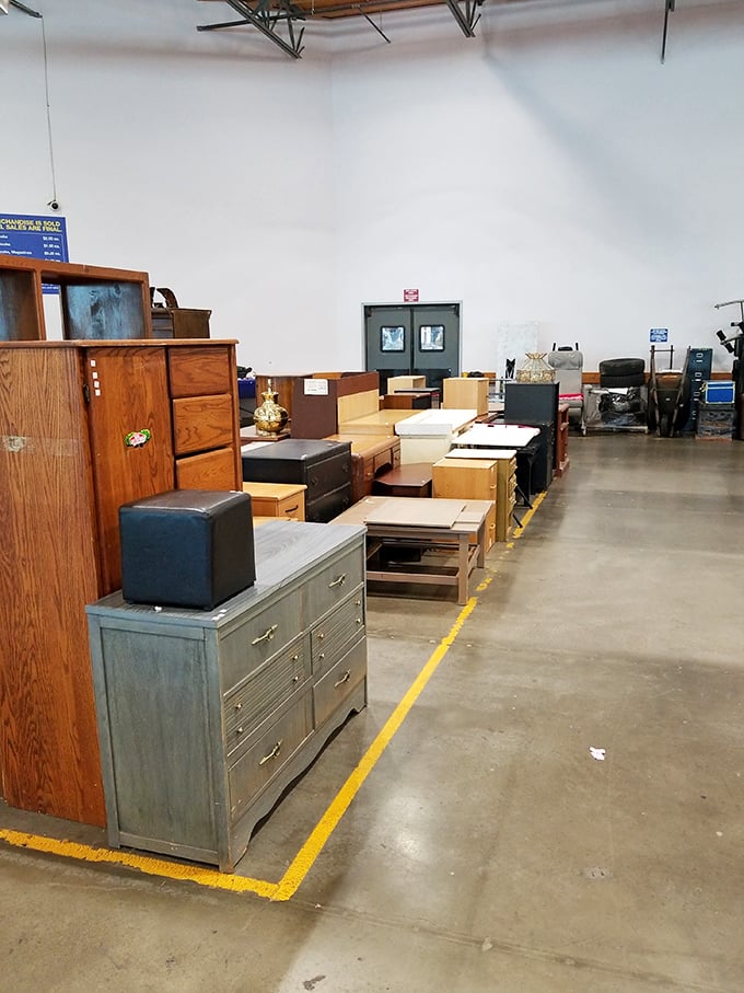 Furniture finds await patient shoppers – that dresser could be straight from Mad Men's set design.