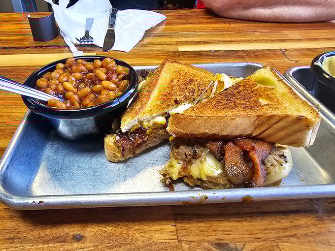 Not your childhood grilled cheese—this sandwich has grown up, gone to college, and come back with pulled pork and attitude.