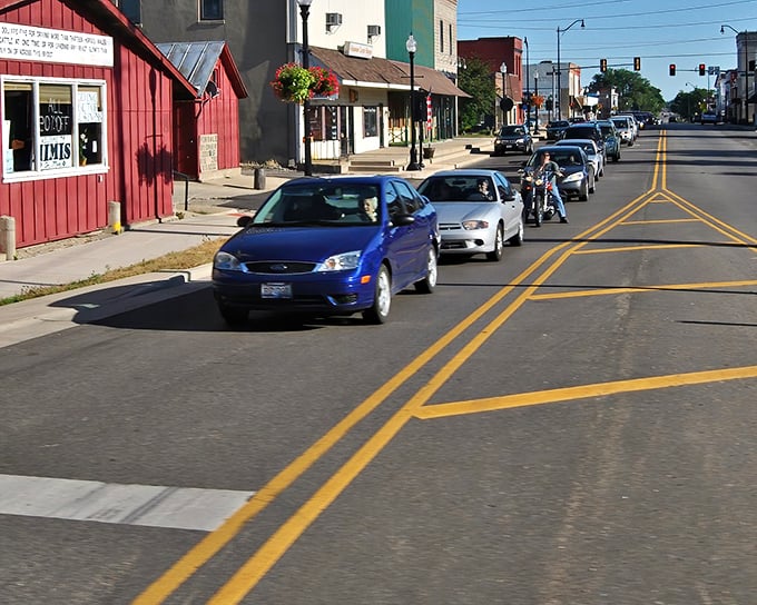 The parade of parked cars along Main Street suggests Princeton's downtown isn't just pretty – it's actually still where people come to do business.