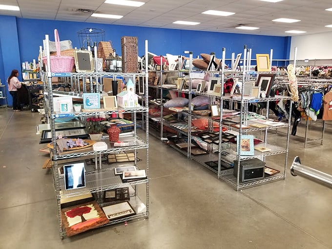 Home décor paradise where picture frames, baskets and knickknacks patiently wait for someone to say, "That's exactly what my mantel needs!"