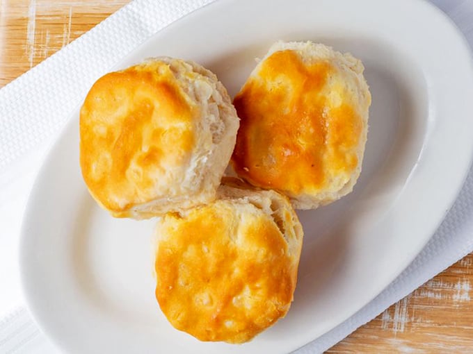 Fluffy, golden biscuits that would make a Southern grandmother nod in approval—the perfect vehicles for apple butter or sopping up gravy.
