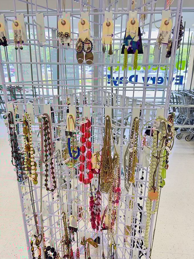 Jewelry that tells a thousand stories. Each necklace once adorned someone's neck for a first date, anniversary, or just because it matched their favorite blouse.