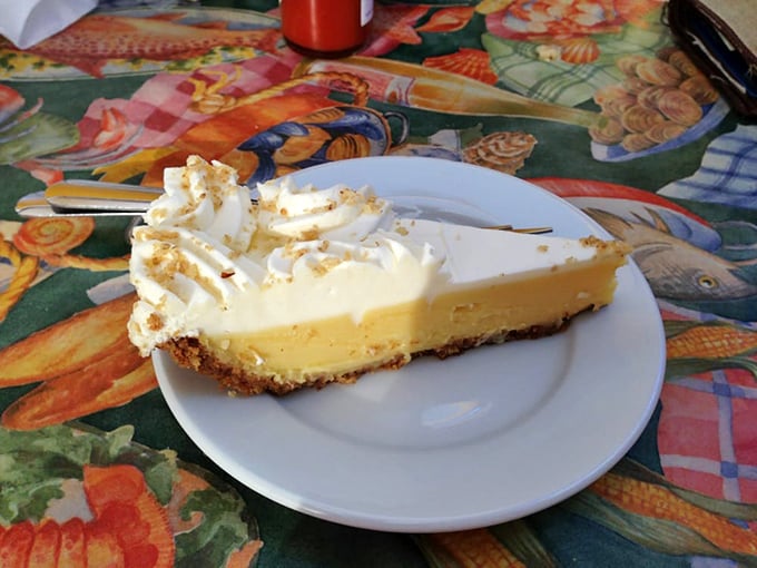 The key lime pie strikes that perfect balance between tart and sweet—like a tropical vacation that fits neatly on your fork.