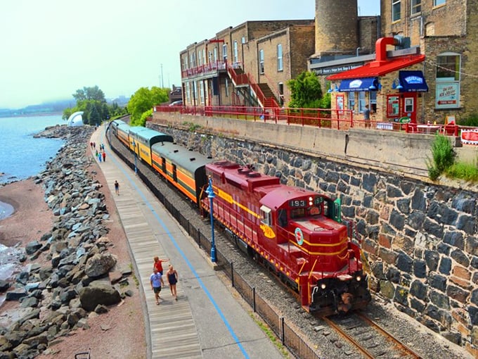 Hugging Lake Superior's shoreline, the train offers front-row seats to nature's greatest show – no binoculars required.