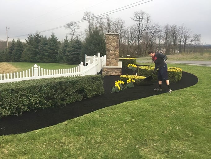 Curb appeal in the making. Even the entrance landscaping receives tender loving care, creating a first impression that says "pride of ownership."