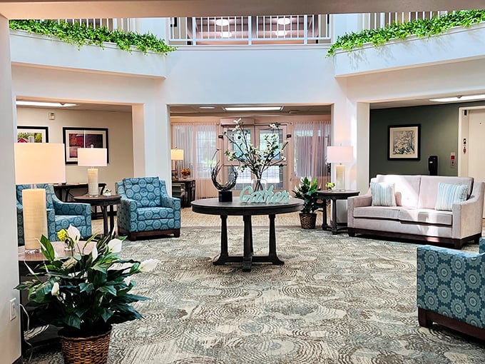 Not your grandmother's waiting room—unless your grandmother had impeccable taste in contemporary design with just the right touch of elegance.