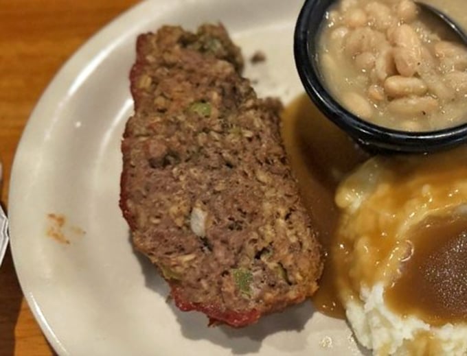 Meatloaf that doesn't apologize for being meatloaf – hearty, homestyle, and exactly what you've been craving since Tuesday morning.