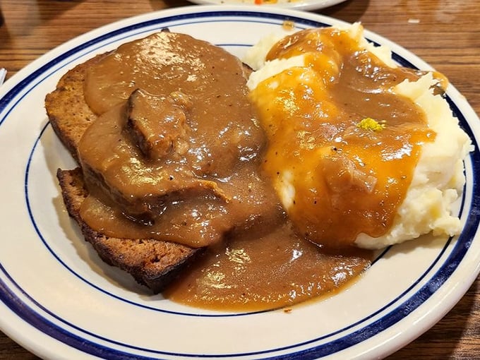 Meatloaf and gravy that would make your mother both jealous and proud. Comfort food that wraps around you like a warm blanket on a cold Pennsylvania morning.