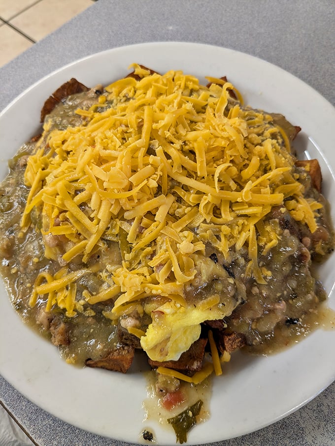 The Mexican Slopper doesn't care about your Instagram aesthetic—it's too busy being absolutely delicious under that blanket of melted cheese.