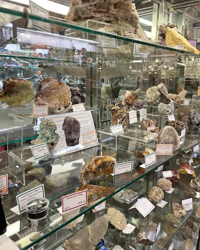 Nature's jewelry box—these mineral specimens and crystals offer a geological treasure hunt for those who prefer their bling formed over millennia.