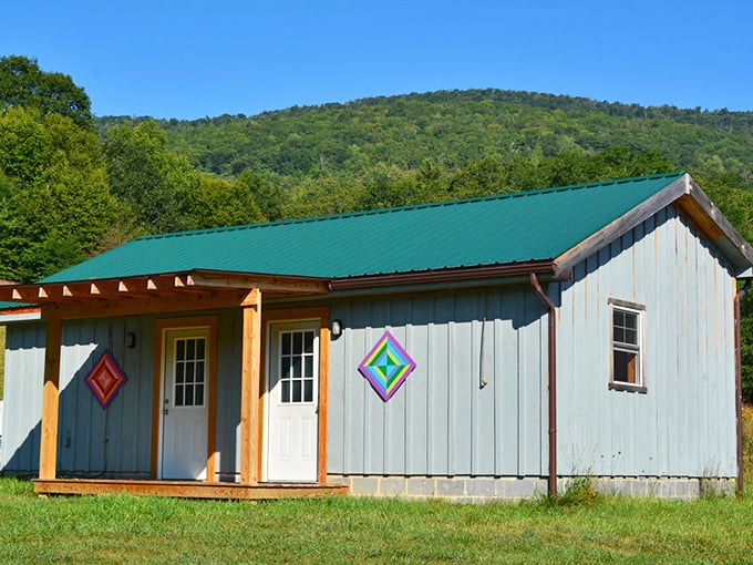 This humble mountain cabin with its colorful quilt squares tells you everything about Highland County—simple, beautiful, and unexpectedly artistic.