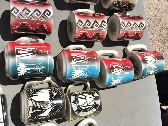 Ceramic storytellers! Each mug captures Southwestern iconography in a perfect fusion of function and art—morning coffee never looked so culturally rich.