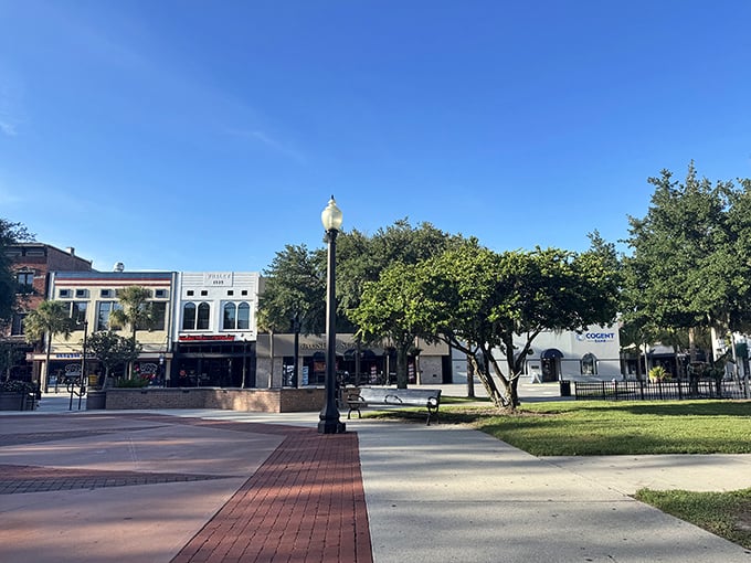 Ocala's downtown square invites lingering with its shaded benches and brick pathways – the kind of public space that makes you remember what towns are supposed to feel like.