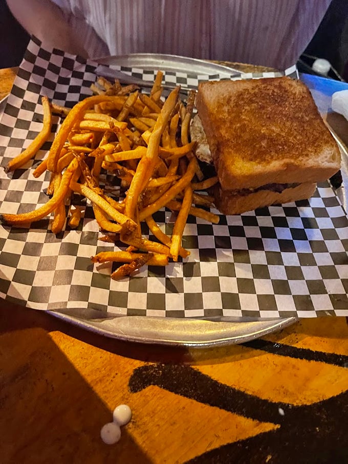The grilled cheese on Texas toast – childhood comfort food that's grown up but hasn't forgotten where it came from.