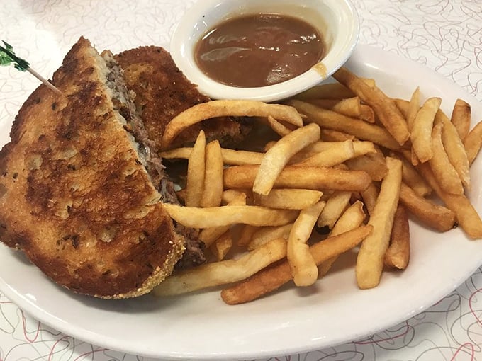 The humble patty melt: proof that sometimes the simplest combination—beef, bread, cheese—creates the most profound satisfaction.
