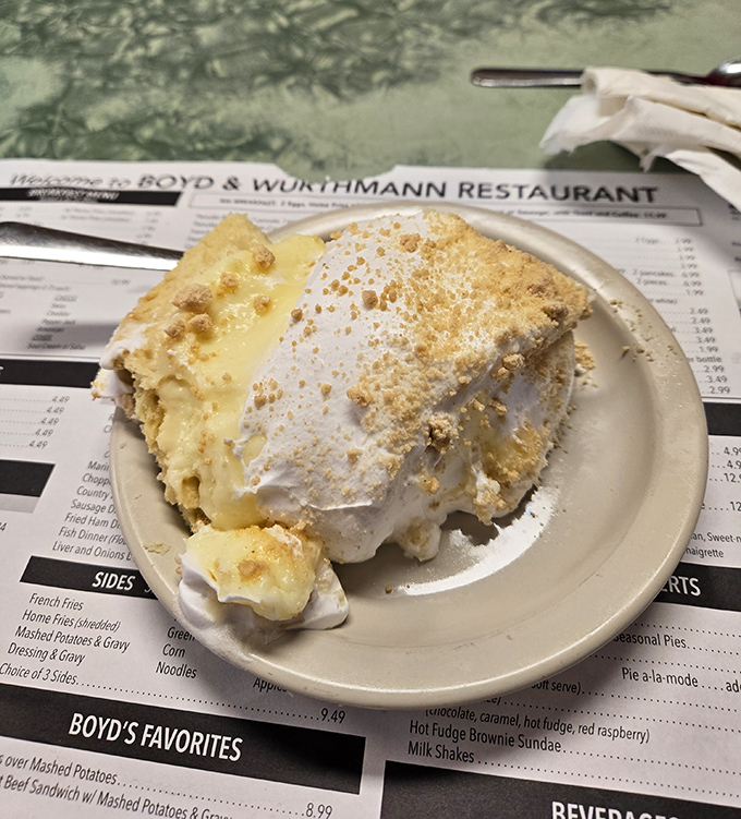 Peanut butter pie so light it might float away if not anchored by that perfect graham cracker crust. Resistance is futile.