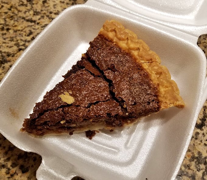 Pecan pie that strikes the perfect balance between gooey and structured—like the dessert equivalent of your favorite song's bridge. Sweet architecture at its finest.