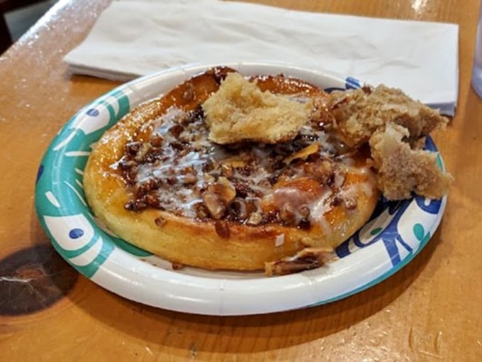 This sticky bun doesn't just look good—it's the kind of pastry that makes you involuntarily close your eyes when you take the first bite.