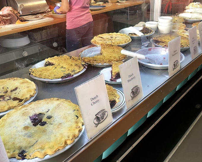 The pie case at Cooky's is the Missouri equivalent of the Louvre—each masterpiece more tempting than the last, with flavors that would make Monet weep.