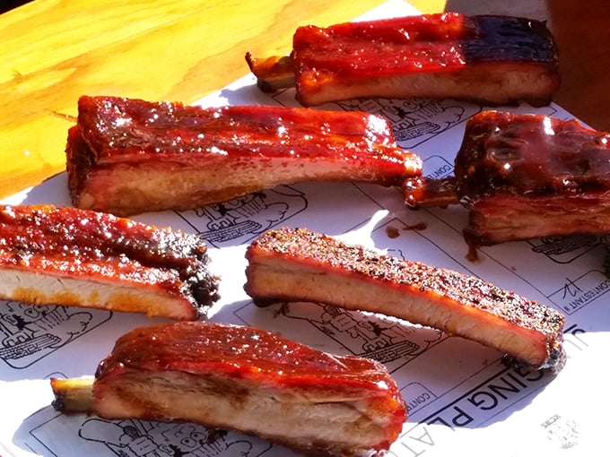 These ribs don't just fall off the bone—they practically leap into your mouth with that perfect glaze clinging to every meaty morsel.