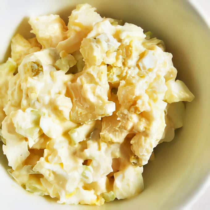 Potato salad that doesn't come from a plastic tub at the supermarket. This is the real deal – creamy, chunky, and properly seasoned.