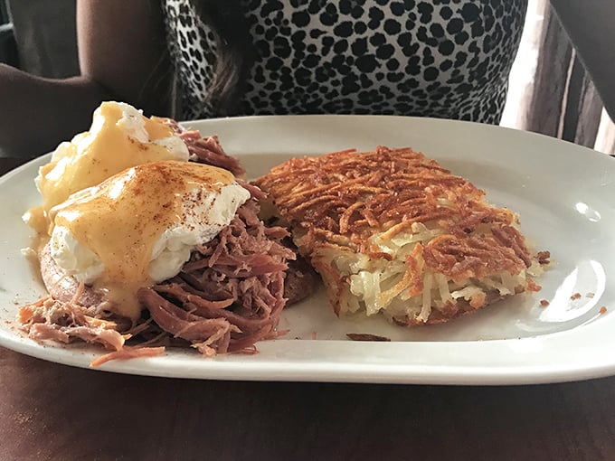 Pulled pork meets perfectly poached eggs in a breakfast romance that would make Shakespeare put down his quill and pick up his fork.