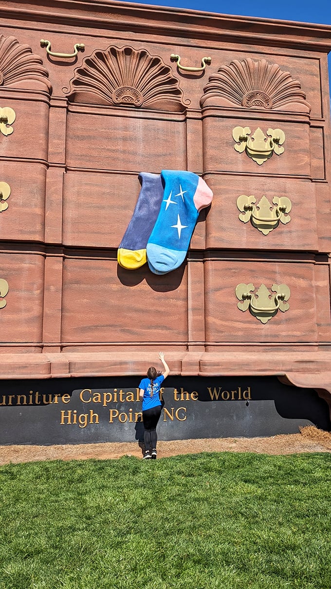 Reaching for the stars—or at least for giant drawer pulls. This gives "shopping for furniture" a whole new perspective.