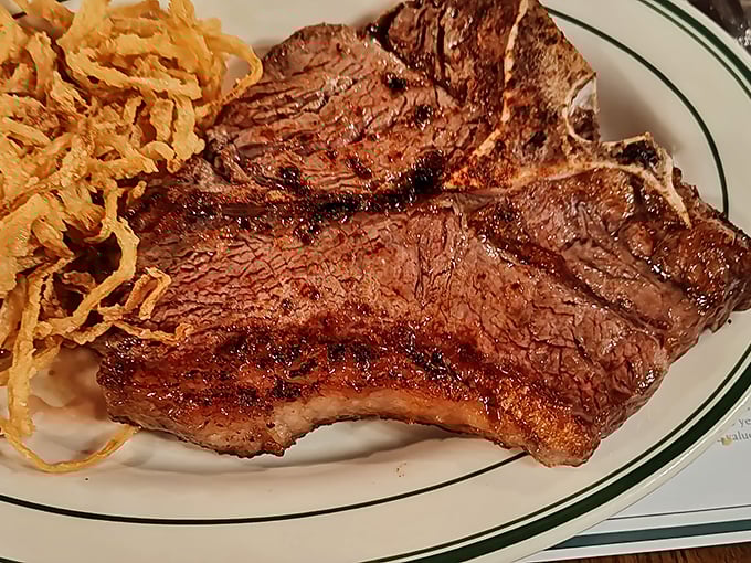 This ribeye doesn't need Instagram filters – nature's marbling created this masterpiece long before social media needed food content.