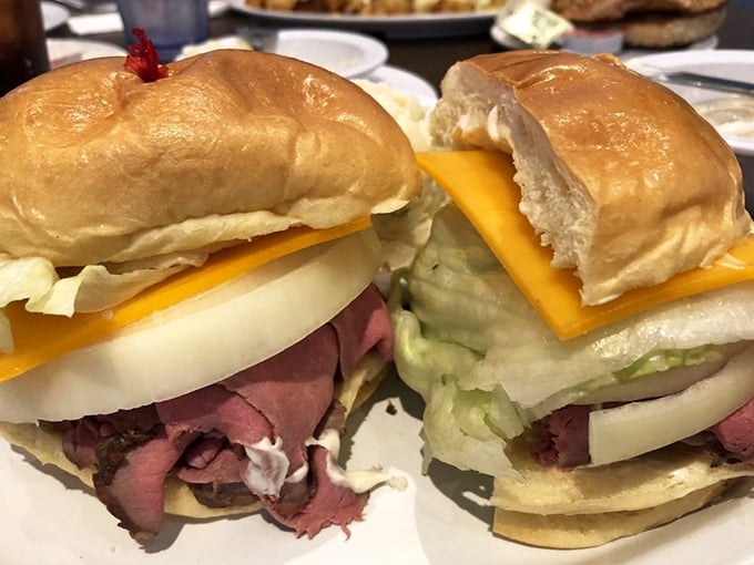 This isn't just a sandwich—it's an architectural marvel of roast beef, cheese, and fresh vegetables. Stacked higher than some Miami condos and twice as satisfying.