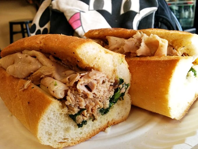 The roast pork sandwich – Delaware's answer to Philadelphia's claim to sandwich fame. Tender meat and greens create a perfect balance.