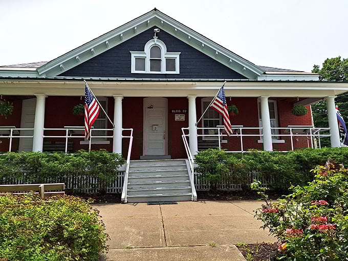 Safe Haven's welcoming porch and American flags tell a story of refuge and hope—a chapter of history that resonates deeply today.