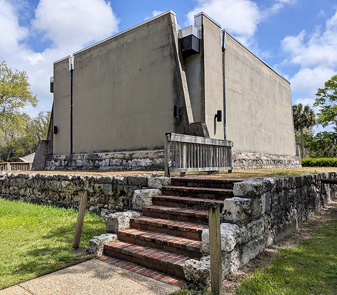 History set in stone—this museum building houses artifacts from Spanish explorers who arrived when "Florida" was just a whisper on European maps.