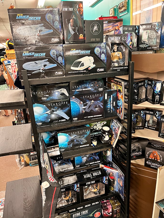 Beam me up, bargain hunters! This sci-fi motherlode of Star Trek and Stargate collectibles would make any galaxy-hopping fan's heart soar.