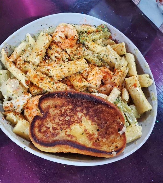 Shrimp and pasta that makes you wonder why you ever settled for boring weeknight dinners from a box at home.
