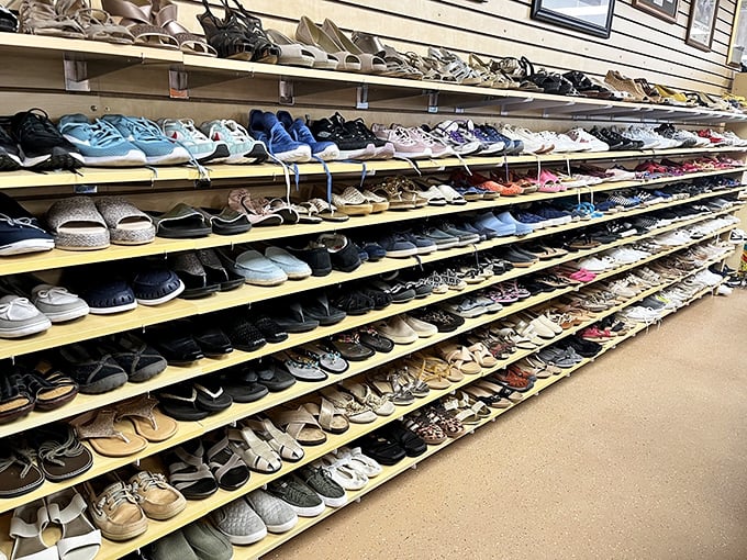 The shoe department rivals Imelda Marcos' closet. From barely-worn designer heels to broken-in boots with stories to tell.