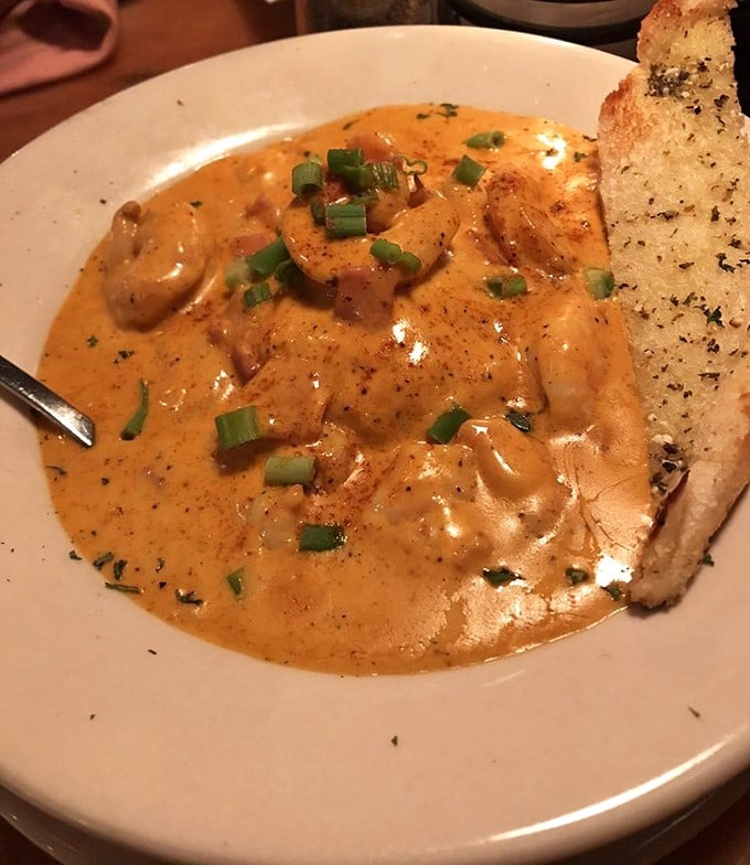 Southern coastal cuisine at its finest—shrimp nestled in a creamy sauce that whispers secrets of Lowcountry cooking techniques passed down for generations.