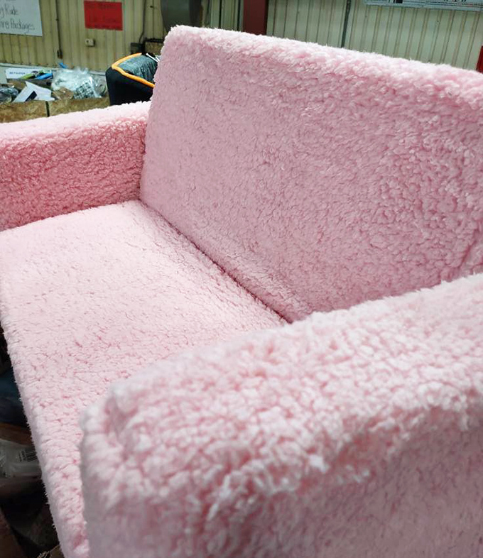 This plush pink sofa isn't just furniture—it's a statement piece that says, "Yes, I'm practical AND fabulous." Marie Kondo would approve.