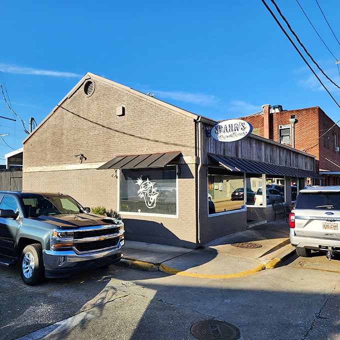 Spahr's Restaurant doesn't need fancy signage when locals already know it's the place for authentic Cajun flavors.
