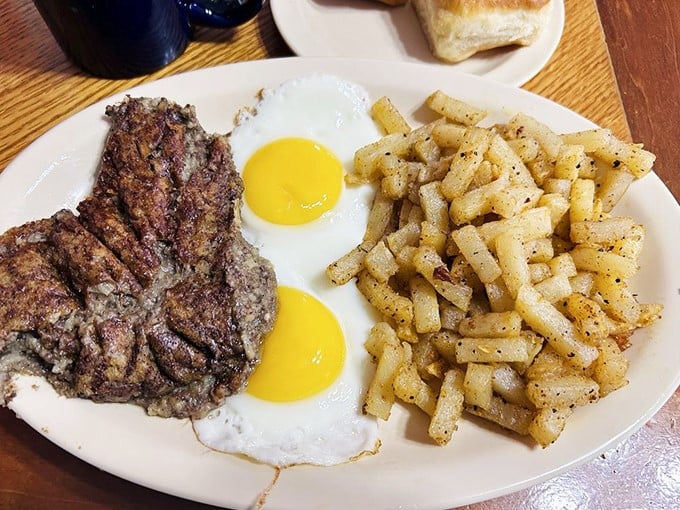 When steak and eggs share a plate, it's not just breakfast – it's a declaration that today deserves to start with something extraordinary.