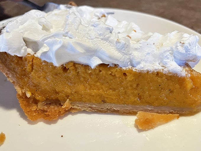 Sweet potato pie that would make your grandmother both jealous and proud. That whipped cream crown is well-deserved royalty.