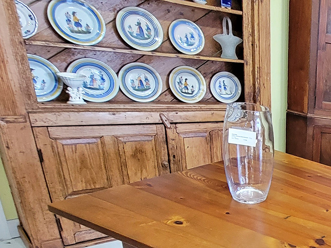 These blue and white plates aren't just for serving food—they're serving history. Each one tells a story that's been passed down along with the gravy boat.