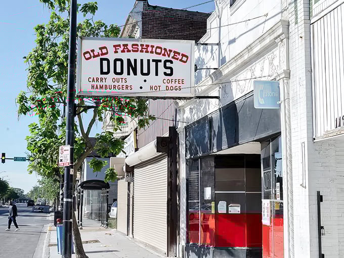 The iconic sign has guided hungry Chicagoans through decades of donut cravings, standing sentinel over Michigan Avenue like a sugary lighthouse.