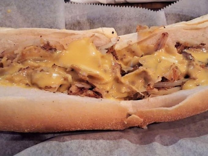 Behold the cheesesteak – melty, messy perfection that makes you forget table manners exist. Worth every napkin you'll need afterward.