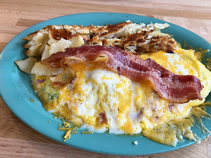 This Western omelet with crispy potatoes isn't just breakfast—it's edible sunshine that makes you forget you're not actually a local mountain dweller.